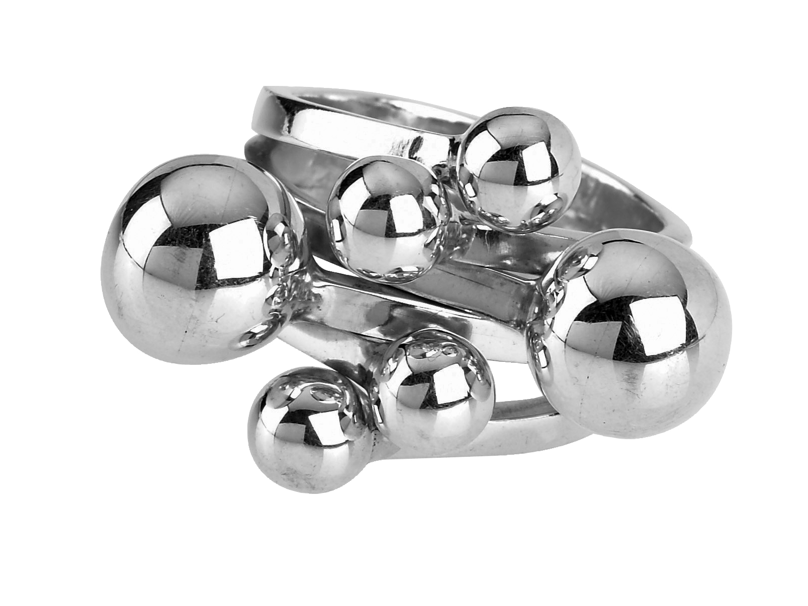 Silver Cluster Ball ring - Rings - Silver Jewellery